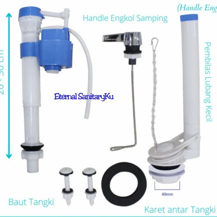 Jual Alat Closet / Spare Part Closet Set Engkol Samping Model Toto ...
