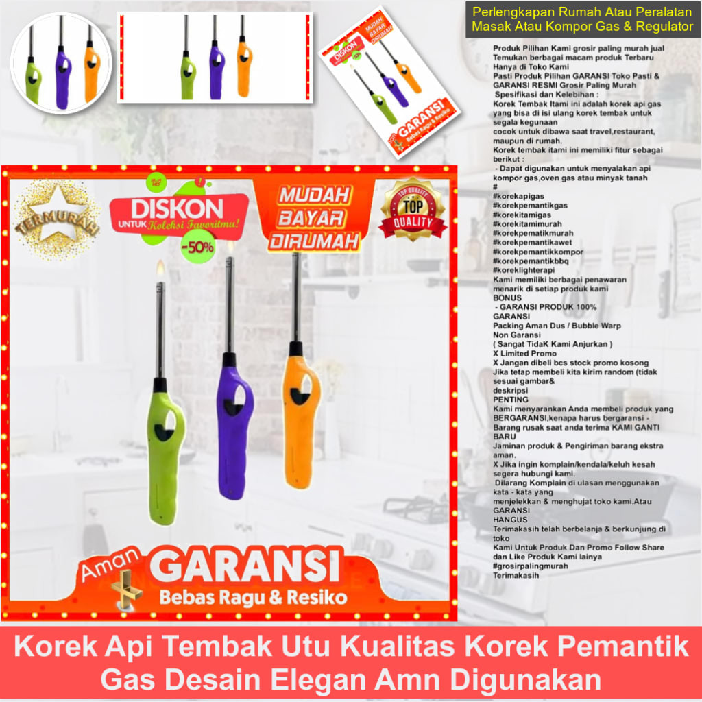 Jual Korek Api Tembak Utu Kualitas Korek Pemantik Gas Desain Elegan Amn ...