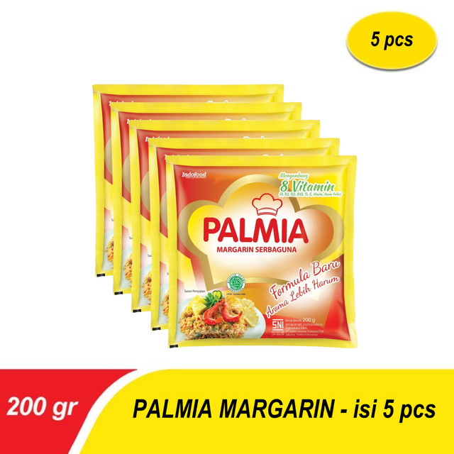 Jual Palmia Margarin Serbaguna 200gr x 5 pcs | Shopee Indonesia
