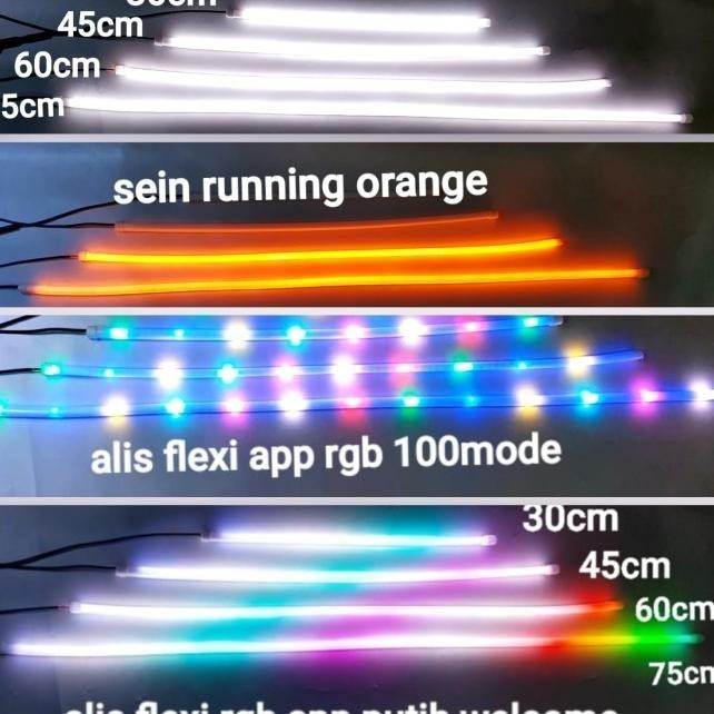 Jual Led Drl Alis Flexible Rgb Apps 45 Cm | Shopee Indonesia