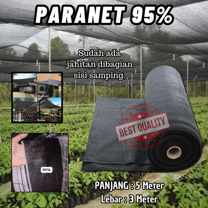 Jual BERGARANSI Jaring Paranet 95% ( Grade A ) Panjang 5 meter x Lebar ...