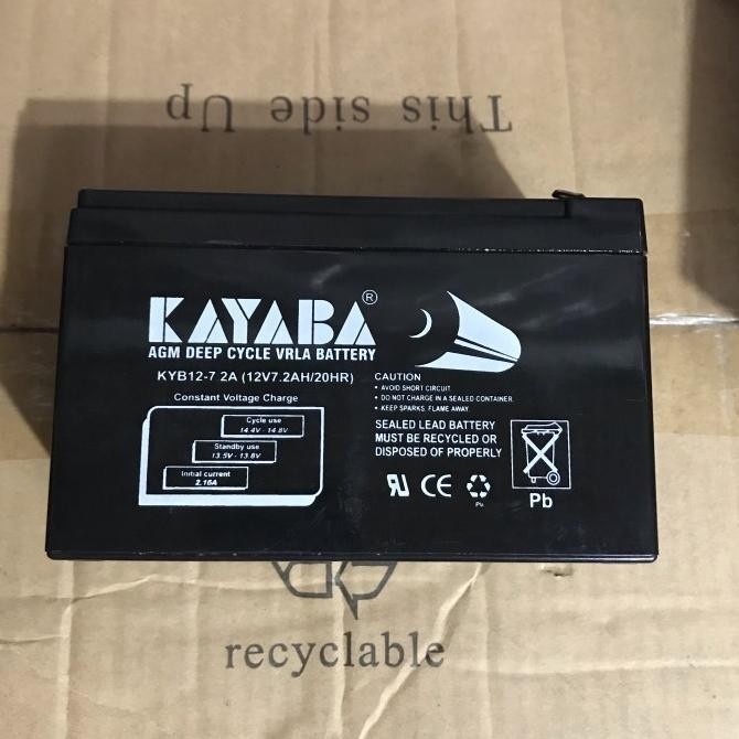 Jual Aki Baterai Kering MF VRLA UPS Persamaan Kayaba ovo 12V 7Ah 12V 7,2A | Shopee Indonesia