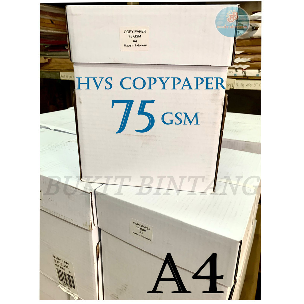 Jual Kertas HVS Copy Paper 75 Gsm Ukuran A4 , 1 Box / 5 RIM | Shopee Indonesia