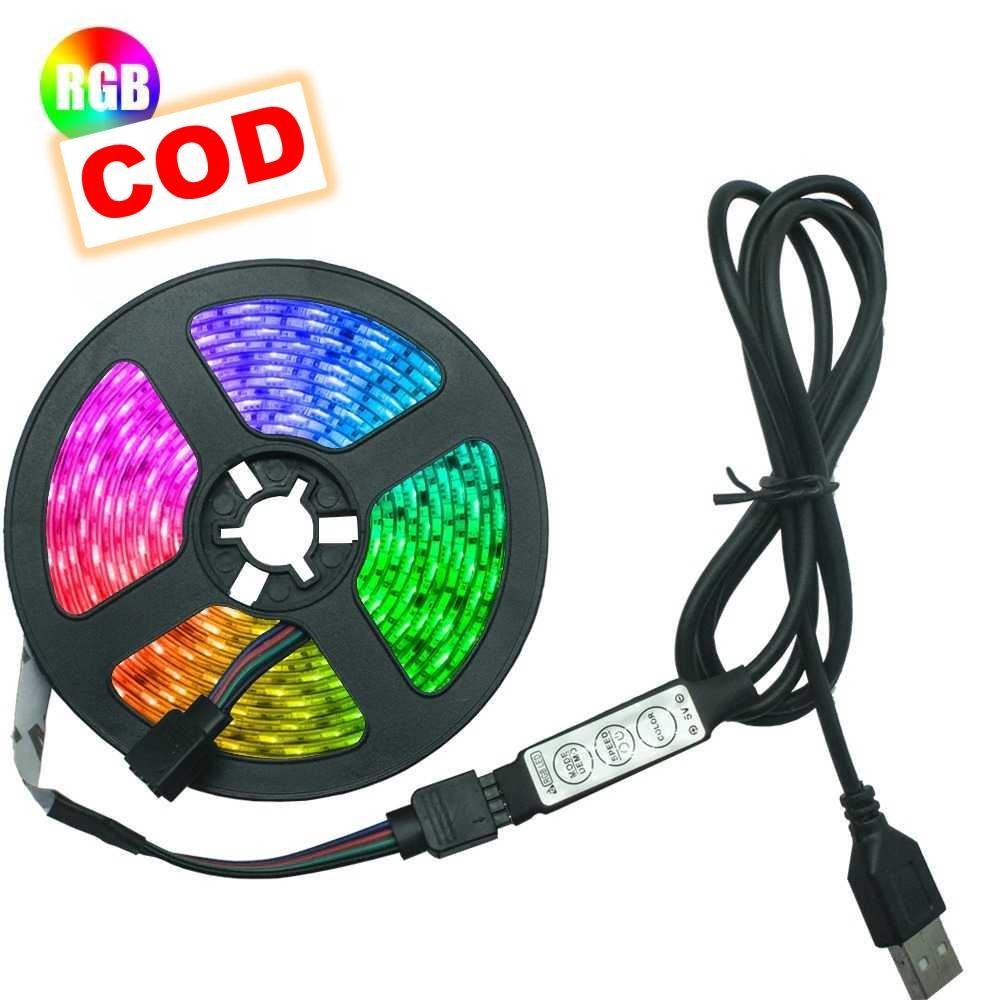 Jual Lampu Hias Dinding LED Strip RGB SMD 5050 5M Dekorasi Interior ...