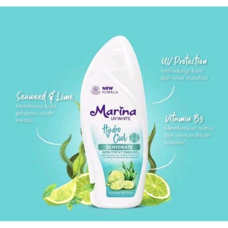 Jual MARINA HAND BODY LOTION UV WHITE 460ml | Shopee Indonesia
