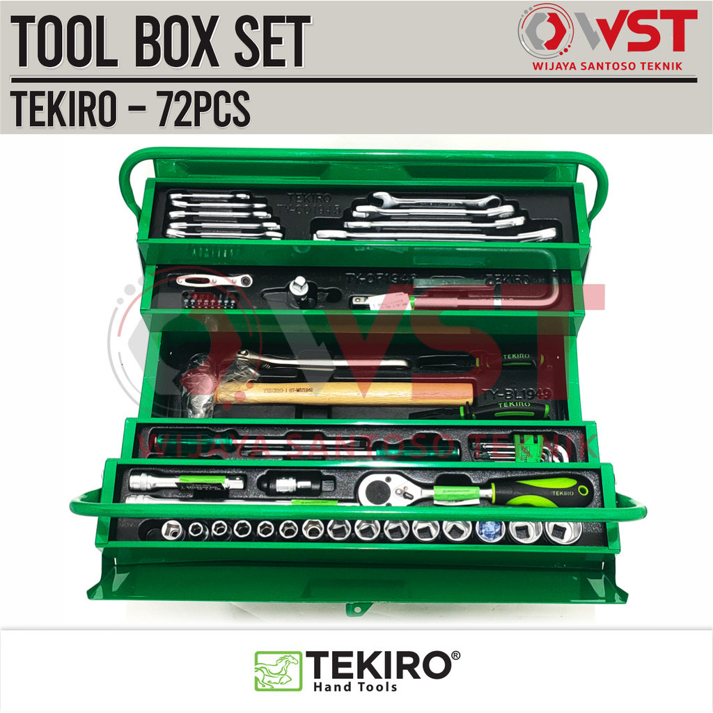 Jual Tekiro Toolbox Set 72pcs / Mechanic Tools Set 72 pcs Tool Kit Set | Shopee Indonesia