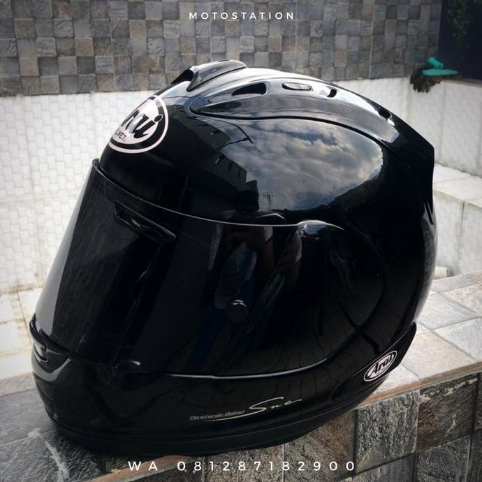Jual ARAI RX7RR5 BLACK POLOS MURAH RX7X AGV CORSA SHOEI X14 X12 PISTA | Shopee Indonesia