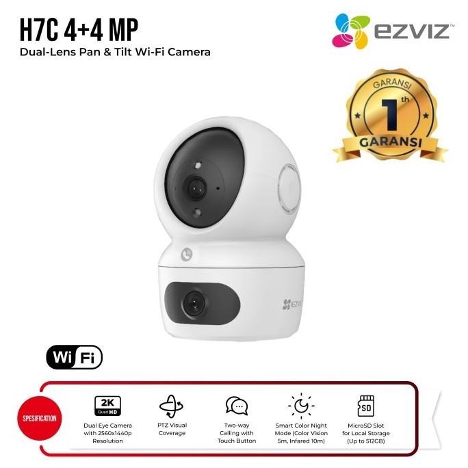 Jual EZVIZ H7C 4MP+4MP DUAL LENSA WIFI SMART CAMERA PAN TILT ZOOM 2807T ...
