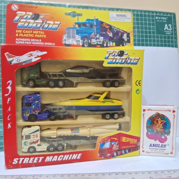 Jual Fhare Diecast Truck Trailer Box Set Mainan Jadul Street Machine ...