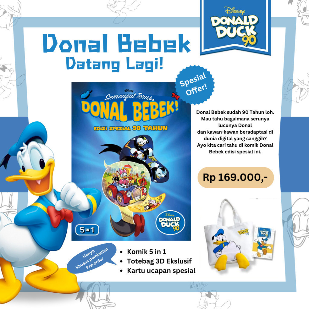 Jual DONAL BEBEK EDISI SPESIAL 90 TAHUN 5 IN 1 + GIFT | Shopee Indonesia