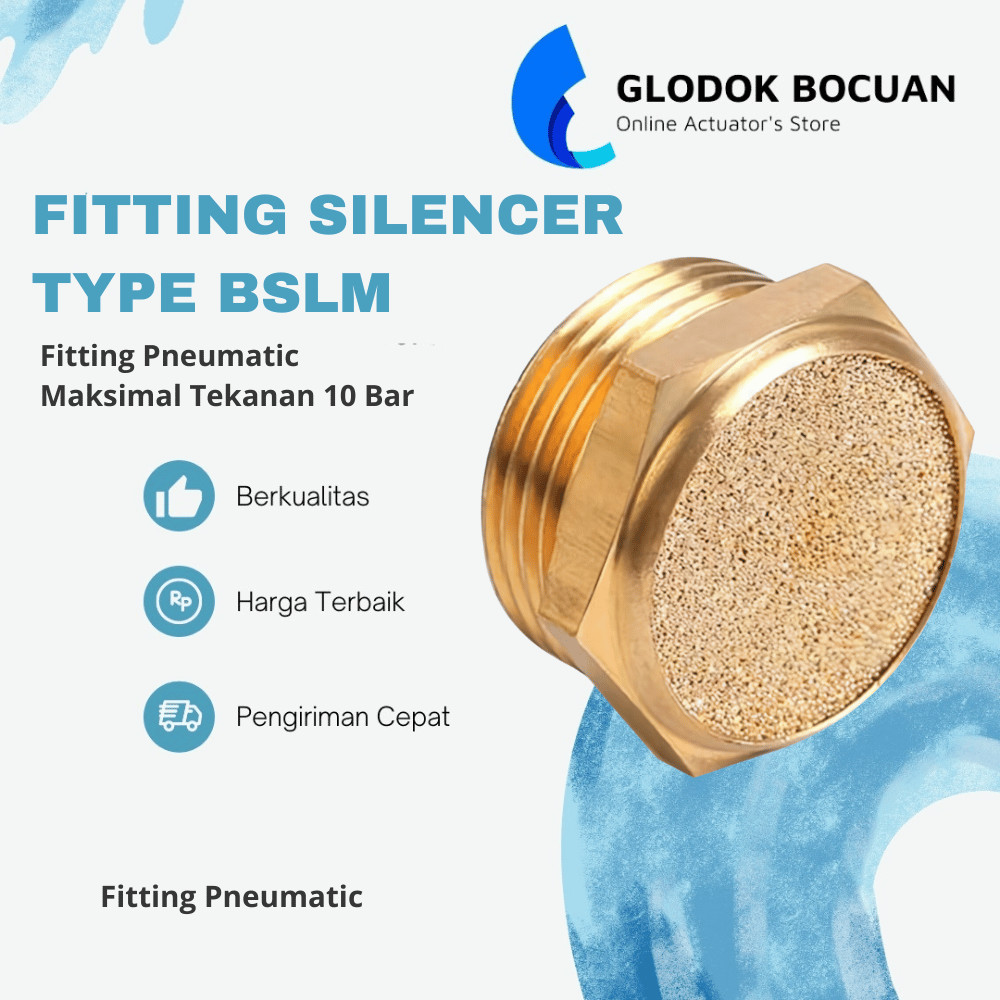 Jual BSLM 01 Fitting Silencer Rata Exhaust Pneumatic Drat 1/8 Inch | Shopee Indonesia
