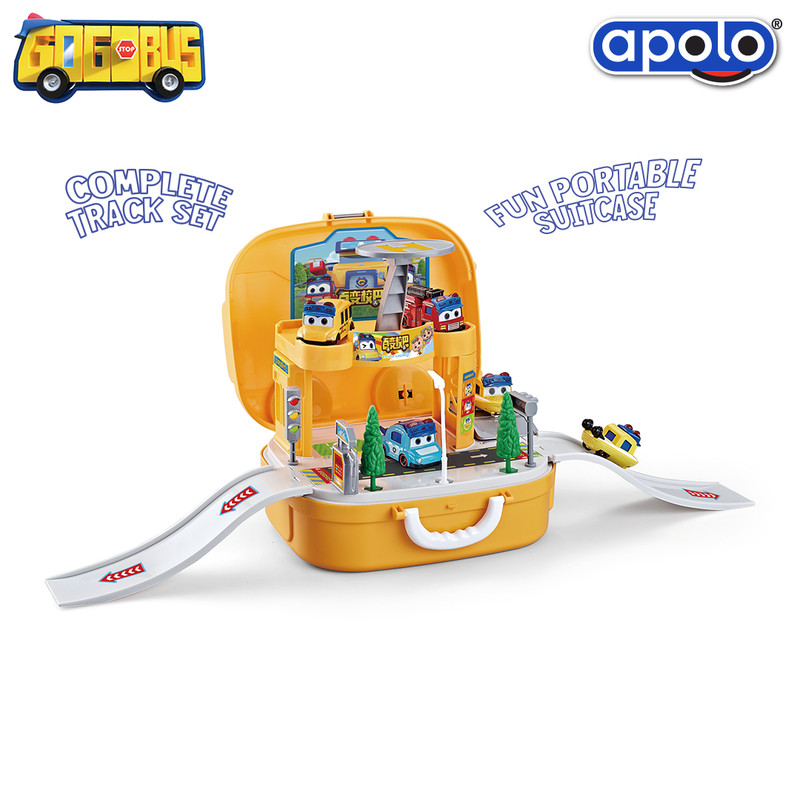 Jual Apolo Gogo bus Mini Die-cast Suitcase Track Set | Shopee Indonesia