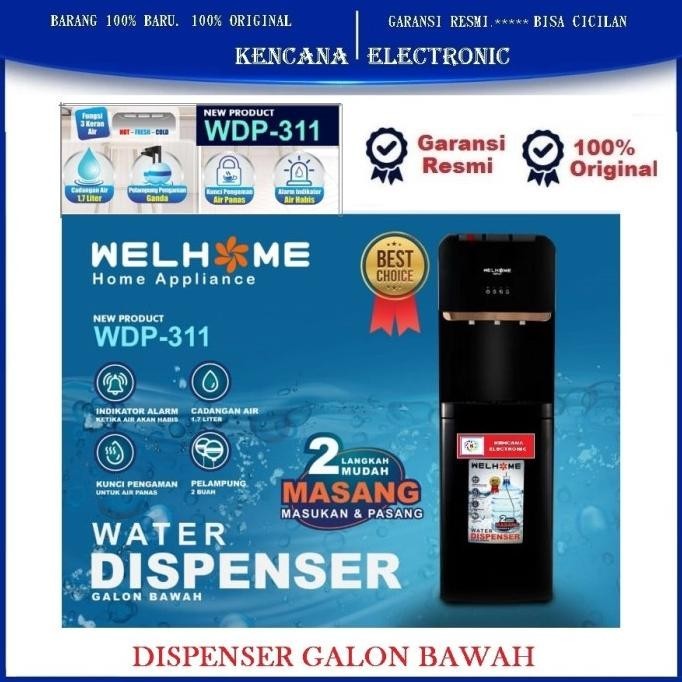 Jual WELHOME WDP 311 DISPENSER AIR -IC COOL GALON BAWAH 3 KRAN PANAS ...