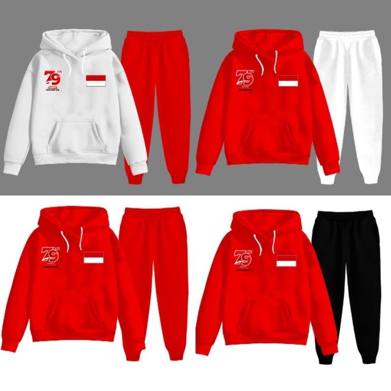 Jual Stlan Viral Setelan Anak Merah Putih Agustusan One Set Kids Hut Ri ...