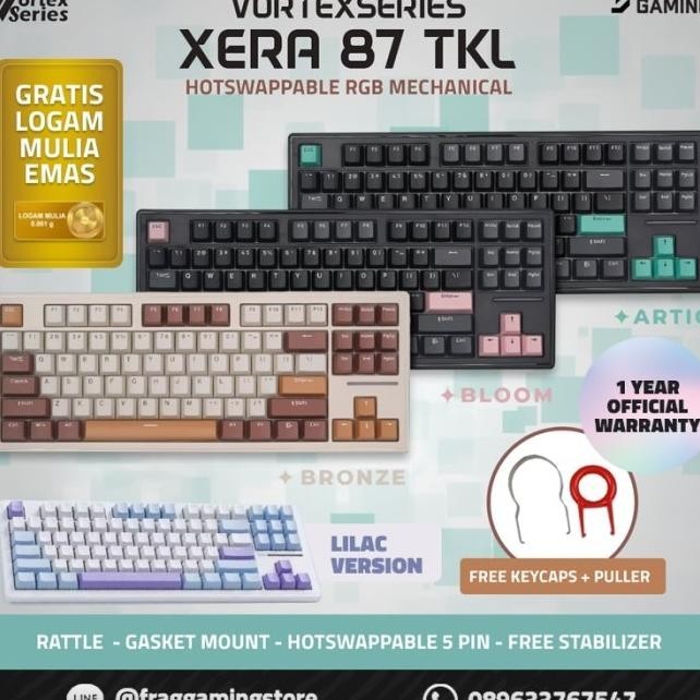 Jual Vortexseries Vortex Xera87 Xera 87 Xera-87 Mechanical Tkl Keyboard ...