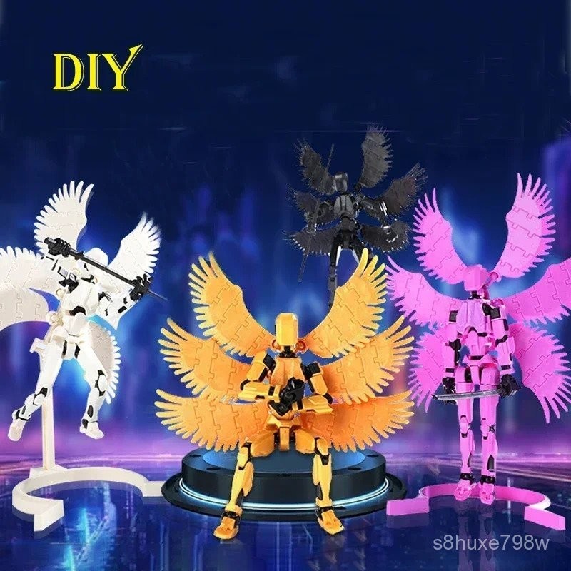 Jual Lucky 13 Figure Toys Dummy 3D Printed six Winged Angel Movable ...