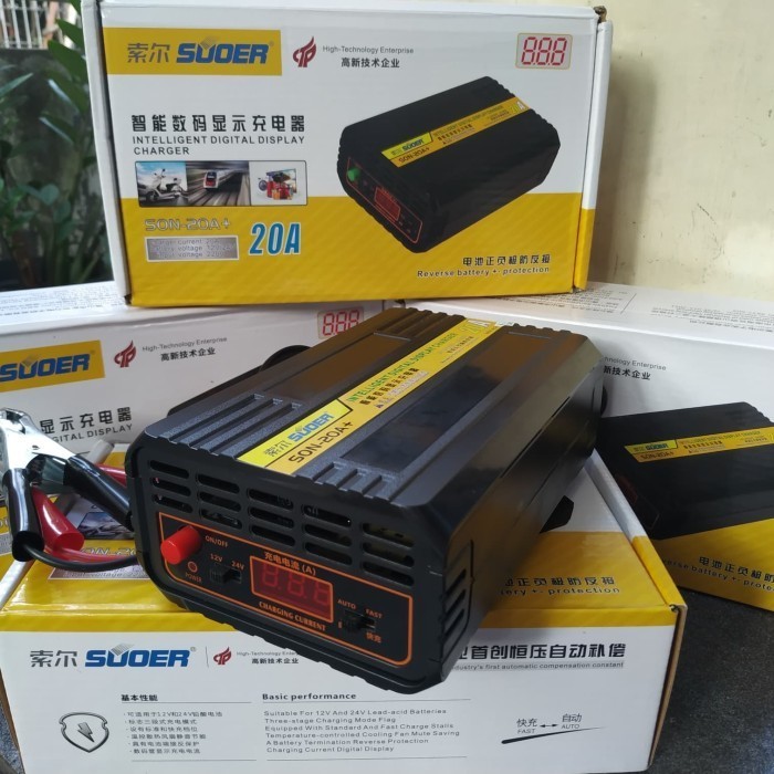 Jual Cas Aki Charger Accu Charge Accu 20A Suoer Son 20+ 12V 24V ...