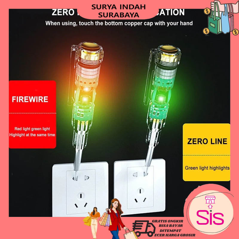 Jual SIS Obeng Tespen Multifungsi Obeng Minus Test Pen Listrik Tes ...