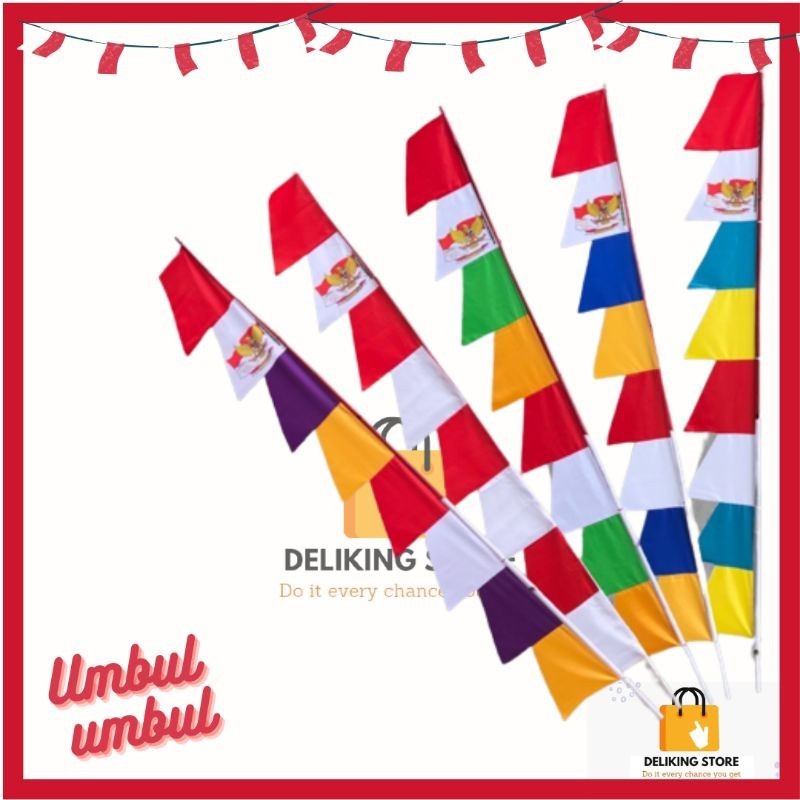 Jual Bendera umbul umbul merah putih umbul umbul geregaji 8mata | Shopee Indonesia
