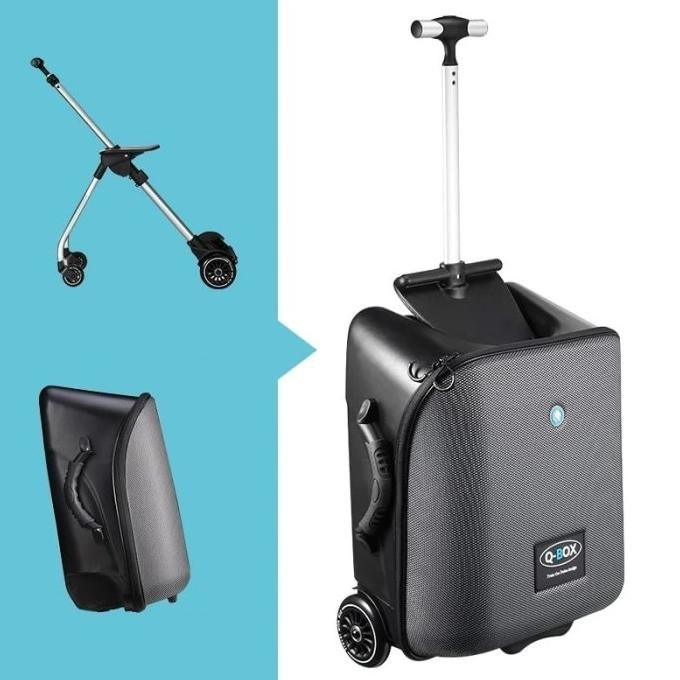 Jual Koper Stroller Anak Lazy Luggage 2 In 1 Koper Duduk Anak Qbox Q ...