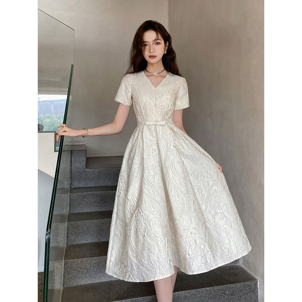 Jual High Sense French Entry Lux Niche High-End Dress Female | Shopee ...