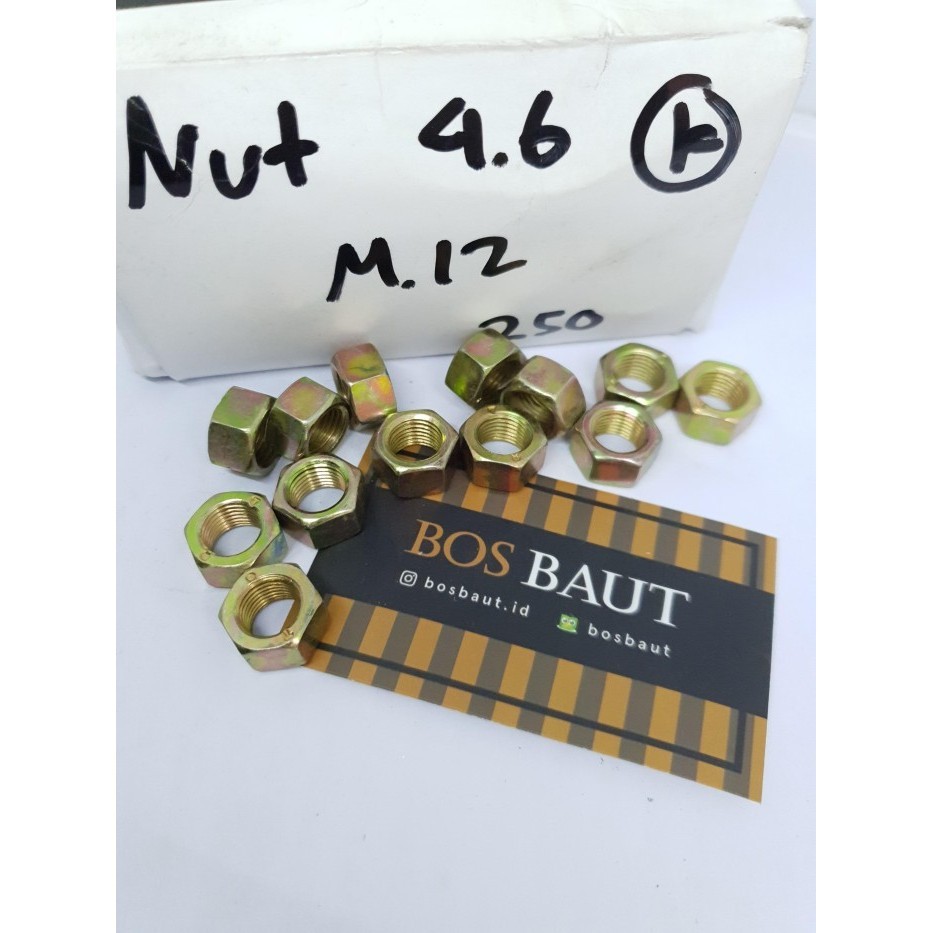 Jual Mur Besi M 12 Kuning - Mur Besi 4.6 Kuning | Shopee Indonesia