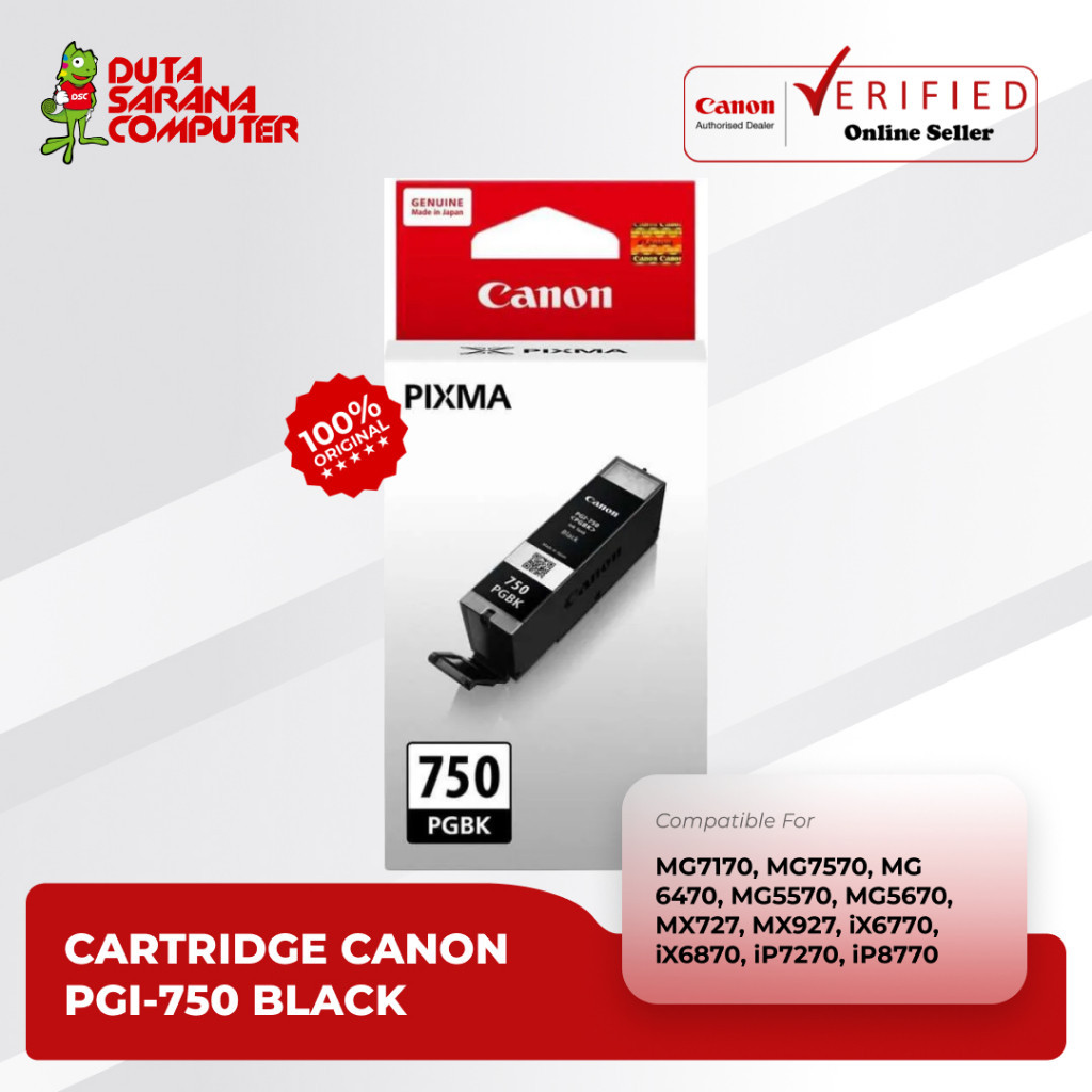 Jual CANON PGI-750 PGBK CARTRIDGE ORIGINAL | Shopee Indonesia