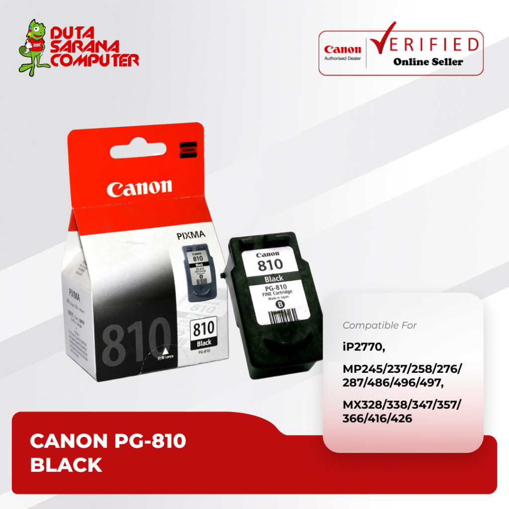 Jual CARTIDGE CANON PG-810 BLACK INK CARTRIDGE ORIGINAL | Shopee Indonesia