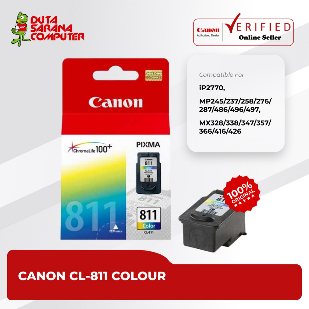 Jual CANON PIXMA CL-811 COLOR CARTRIDGE | Shopee Indonesia