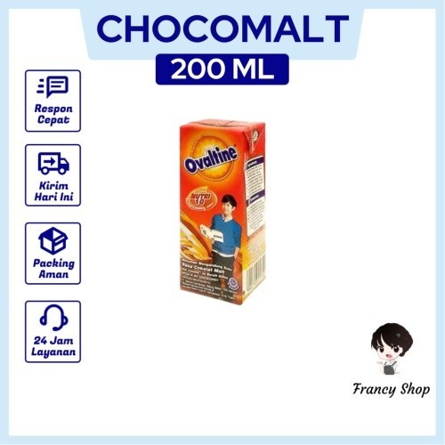 Jual Ovaltine Susu UHT Choco Malt Milk Rasa Coklat 200 ml | Shopee Indonesia