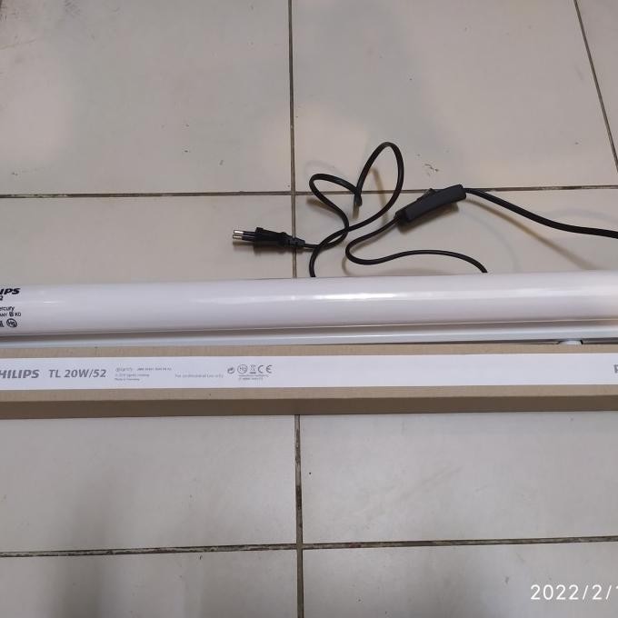 Jual Philips Tl Uv Blue Light 20Watt/Lampu Uv Baby Kuning Komplit Set ...