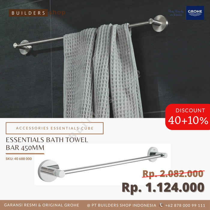 Jual 40688000 - Essentials Bath Towel Bar 450mm / Gantungan Handuk ...