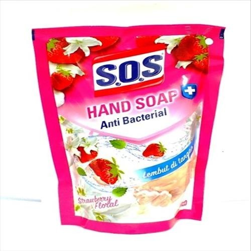 Jual S33573 SOS STRAWBERRY FLORAL HAND SOAP 300ML REFILL MAJU BERSAMA ...