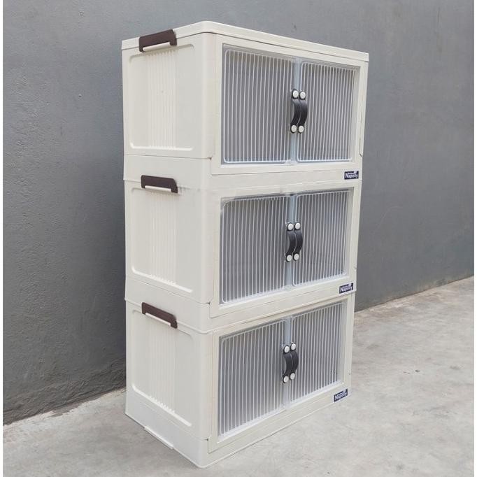 Jual LEMARI Napolly SUSUN 3 PLASTIK POLIBOX SERBAGUNA Container Box ...