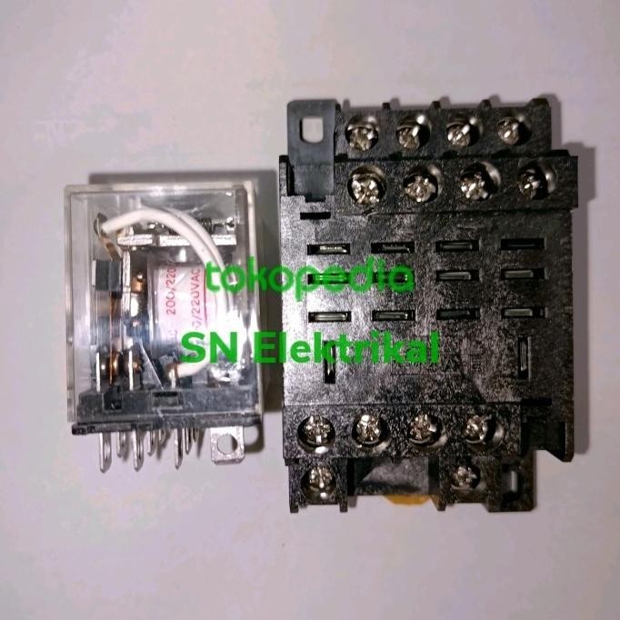 Jual Relay Omron Ly 4 220Vac,12Vdc,24Vdc 14 Pin + Socket Terbaru | Shopee Indonesia