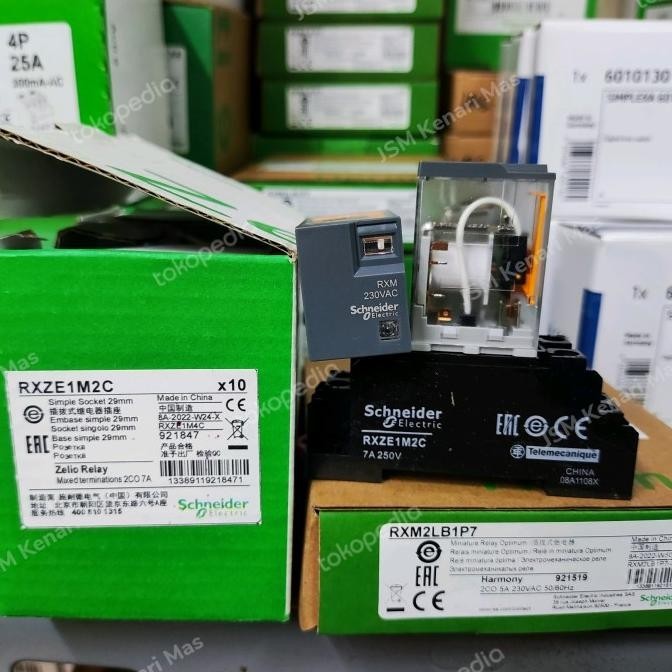 Jual Schneider Rxm2Lb1P7 Relay My2 8Pin+ Socket 8Kaki Rxze1M2C 230V 5A 1Set Harga Spesial ...
