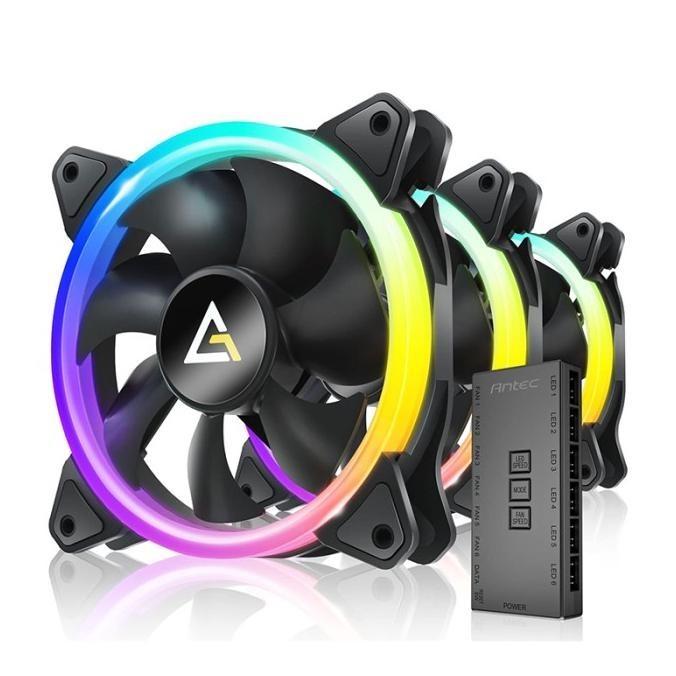 Jual ANTEC NEON 120 ARGB 3 IN 1 PACK WITH CONTROLLER - 12CM ARGB PWM ...