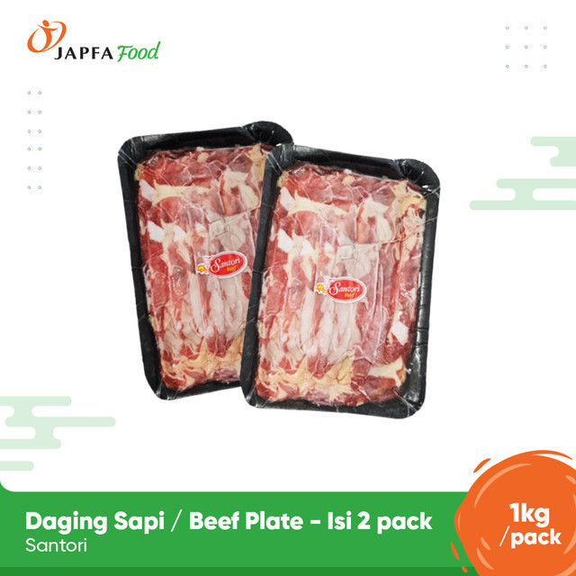 Jual Santori Daging Sapi Sliced / Beef Plate 1kg / 1000gr - Isi 2 pack ...