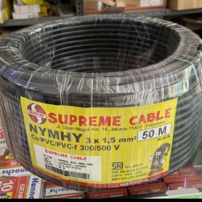 Jual Kabel Nymhy/Nyyhy 3X1,5 Mm Serabut Supreme 50 Meter Grab/Gojek | Shopee Indonesia