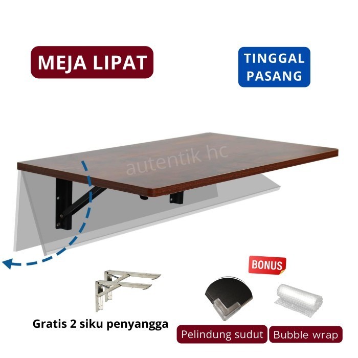 Jual Meja Portable Dinding Kerja Kamar Laptop Engsel Lipat Hemat Ruang ...