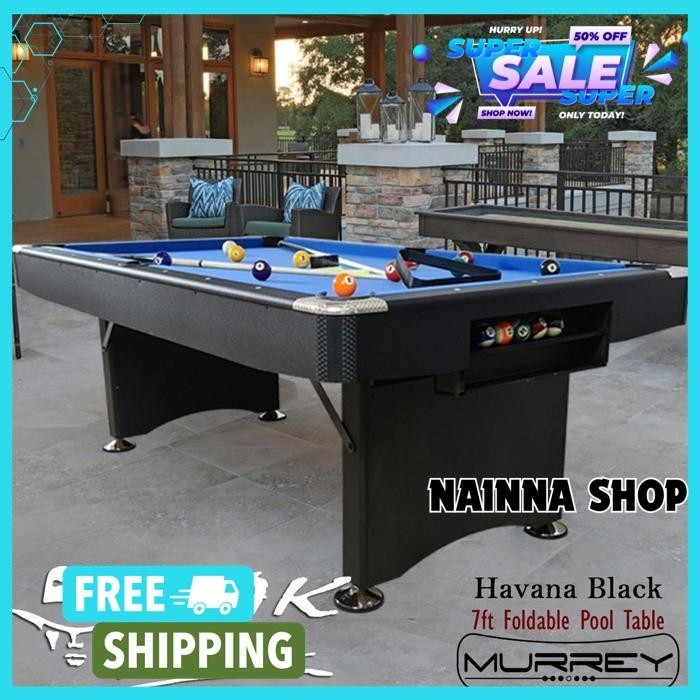 Jual MURREY 7-FT HAVANA POOL TABLE - BLACK MEJA BILLIARD 7FT HITAM ...