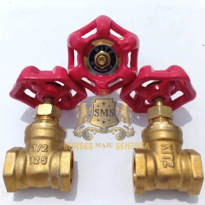 Jual GATE VALVE KITZ 1" / STOP KRAN PUTAR KUNINGAN 1 INCH | Shopee Indonesia