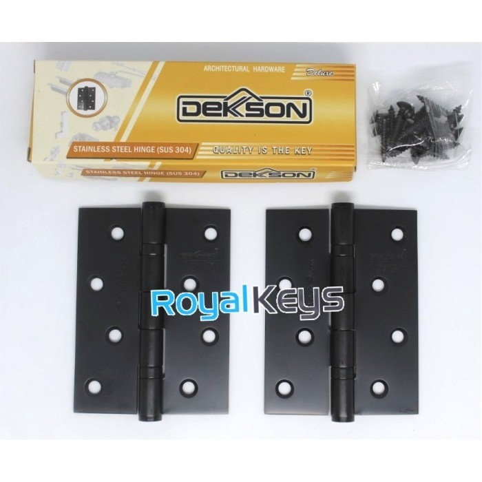 Jual ENGSEL PINTU 4 INCH HINGE DEKSON DEKKSON ESS DL 4X3X2MM 2BB BK ...