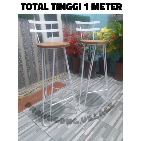 Jual TB70 / BANGKU CAFE / BANGKU BAR BESI KAYU / TINGGI 70CM KURSI CAFE ...