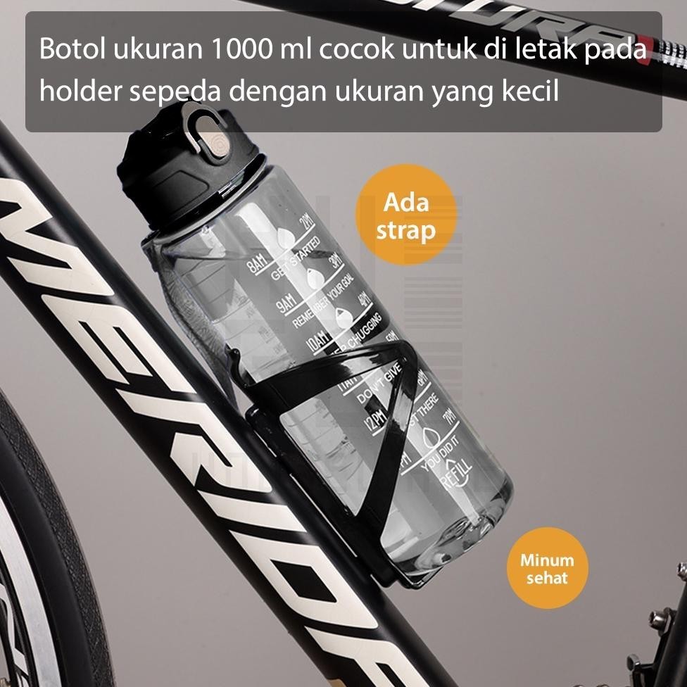 Jual ad-3 HUGO Botol Minum Motivasi Set 2 in 1 Botol Air 2 Liter + 1 ...