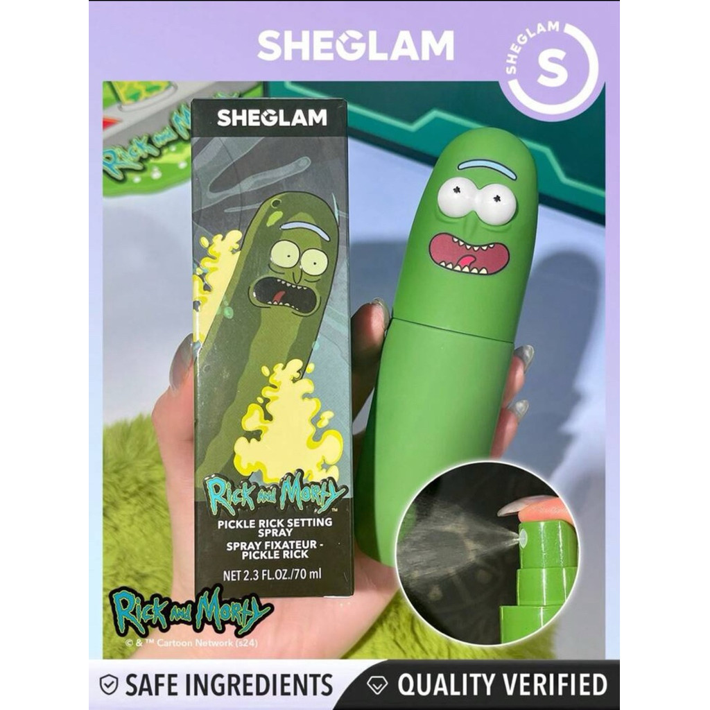 Jual SHEGLAM Rick and Morty Pickle Rick Setting Spray Matte Waterproof ...