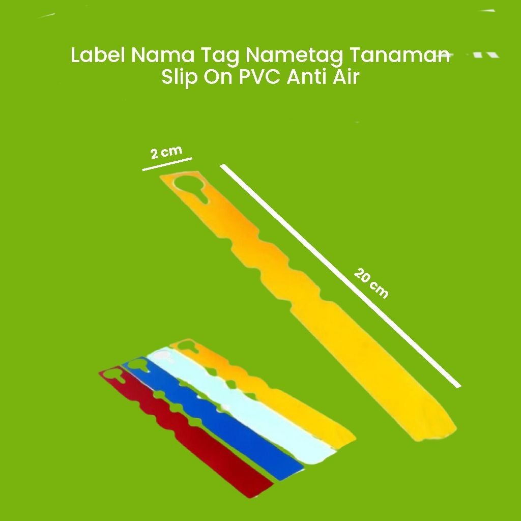Jual Label Nama Tag Nametag Tanaman Slip On PVC Anti Air | Shopee Indonesia