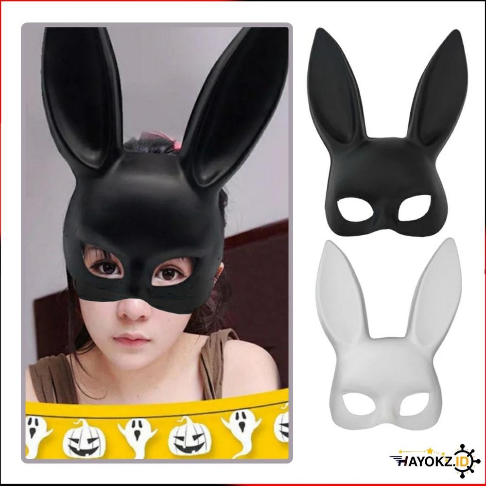 Jual WDF Topeng Pesta Telinga Kelinci Setengah Wajah - Rabbit Ear Mask ...