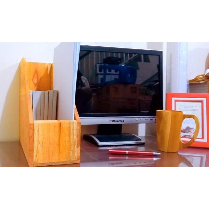 Jual Box File Kayu Mahoni Elegan Rak Tempat Kertas Kotak Dokumen Arsip ...