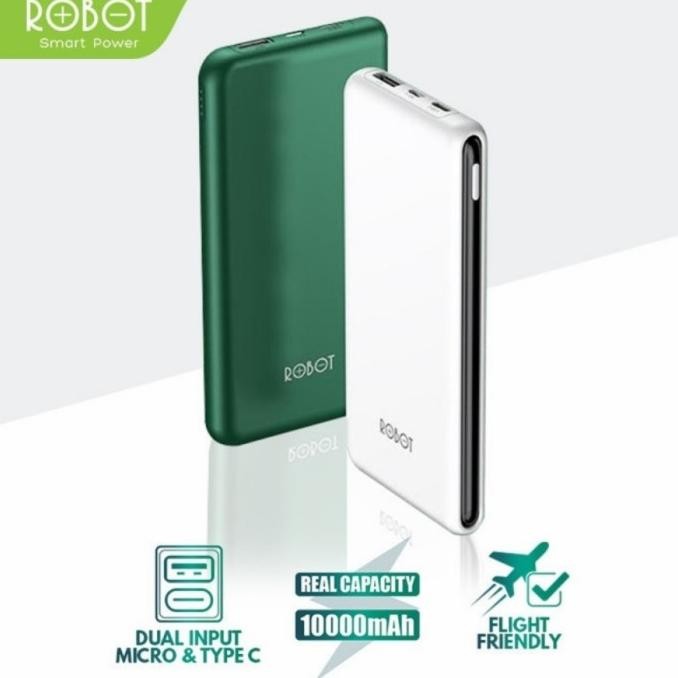 Jual Power bank Robot 10000mAh rt 180 Dual Input Type-C & Micro USB ...